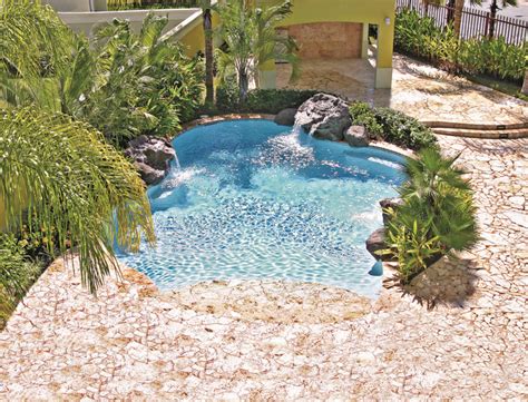 Beach Entry Pools With Waterfalls