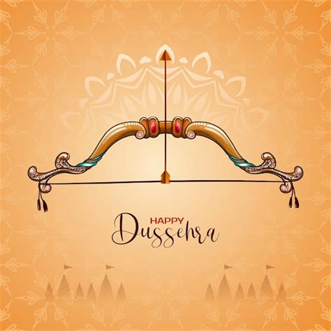해피 두세라happy Dussehra 전통 인도 축제 배경 디자인 벡터 무료 벡터