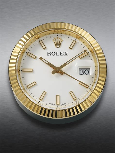 Rolex Very Heavy Gilt Brass Display Desk Clock Ref 8235 Christies