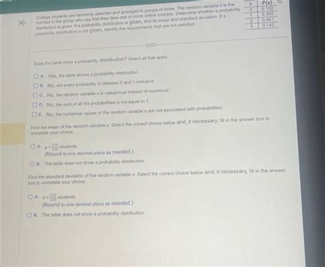 Solved College Students Are Randomly Selected And Arranged Chegg