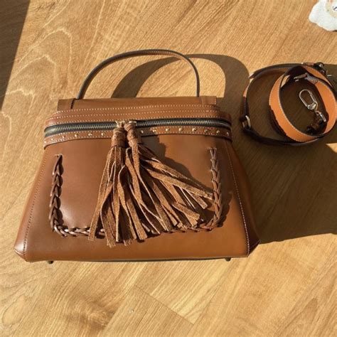 Borsa In Vera Pelle Twin Set Cecile Tracolla Larga Depop
