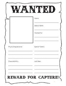 Free Printable Wanted Posters Templates