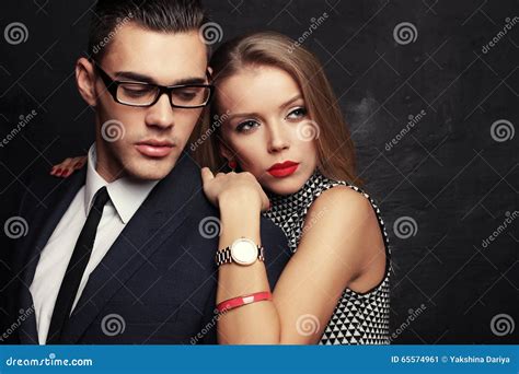 Impassioned Couple Office Love Story Stock Image Image Of Details