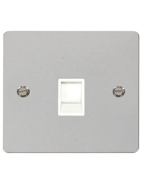 Scw Rj11 Scame Moderna Single Telephone Socket Chrome