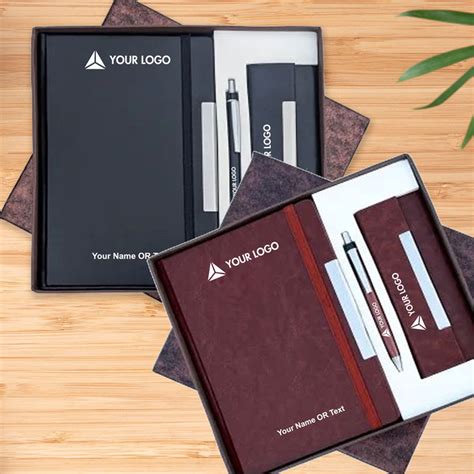 Classy Leather Notebook Essentials Kit Custom Faux Leather Ts