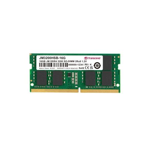 Jual Transcend So Dimm Jetram Ddr4 8gb 16gb 32gb Pc 3200 Ram Laptop