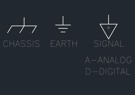 Ground Symbol Cad Blocks Dwg Electrical Schematic Set
