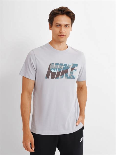 Футболка спортивная NIKE Dri-fit DM5669-077 для мужчин, цвет: Серый ...