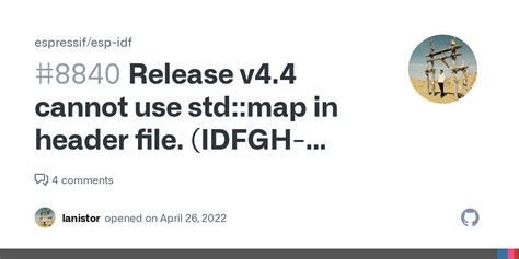 Release V44 Cannot Use Stdmap In Header File Idfgh 7249 · Issue