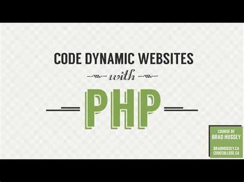 Website Development With PHP Dynamic Website Tutorial YouTube