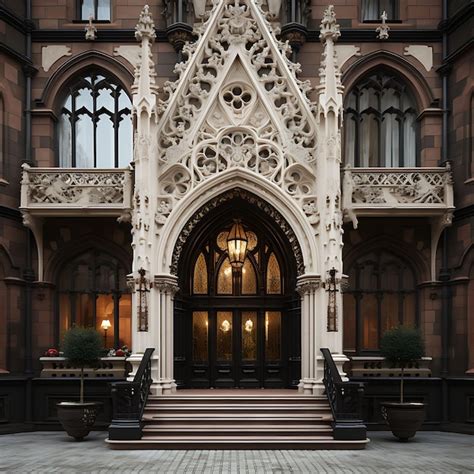 Premium Photo Photo Of Victorian Gothic Revival Facade With Ornate