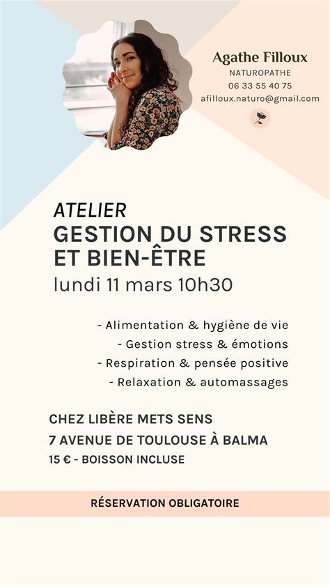 Réservez En Ligne Votre Billet Pour Lévènement Atelier Gestion Du Stress