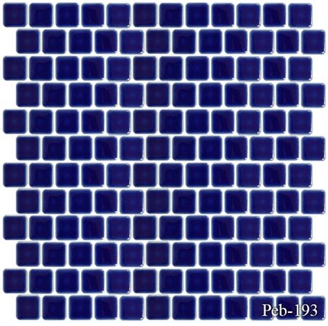 X Fujiwa Cobalt Blue Glossy Glazed Porcelain Mosaic Tile Pool Rated Kitchen Shower