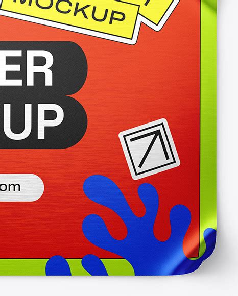 Metallic Rectangle Sticker Mockup Free Download Images High Quality