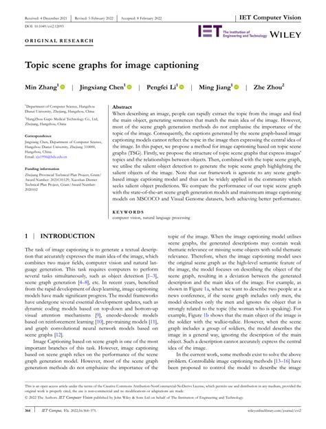 Pdf Topic Scene Graphs For Image Captioning