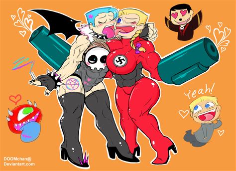Rule 34 Adolf Hitler Bj Blazkowicz Cacodemon Doom Gretel Grosse Nazi