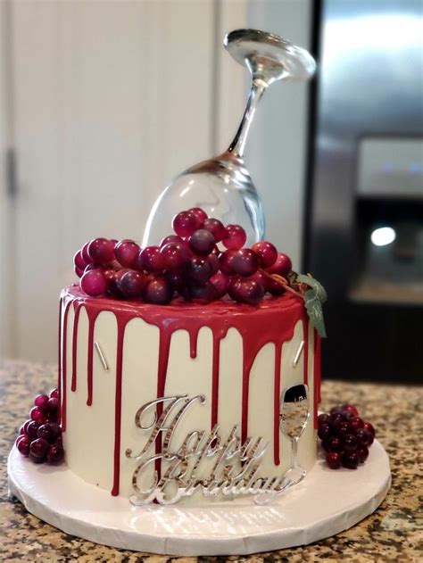 Pin By Деси А On Birthday Cake Wine Theme Cakes Wine Cake Cake