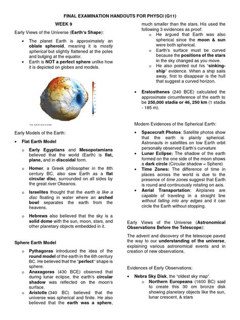 Final Examination Handouts For Physci Pdf Reflection Physics Force
