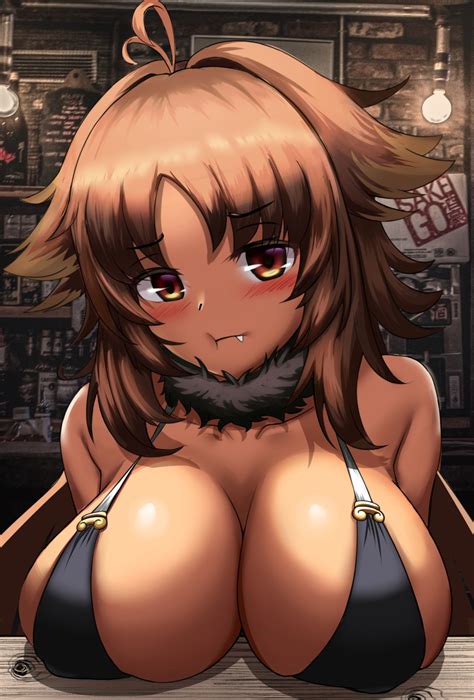 Rule 34 Blush Bra Brown Hair Female Female Only Kaori Princess Connect Large Breasts