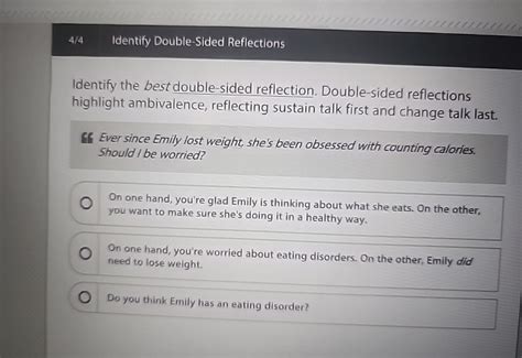 Solved 4 4identify Double Sided Reflectionsidentify The Best