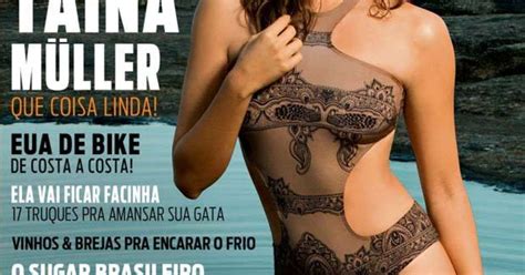 Sensual Tainá Müller Estampa Capa De Revista Masculina