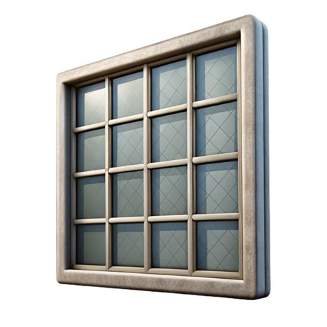 Impressive Classic Modern Building Window Grid Pattern Cutout Premium
