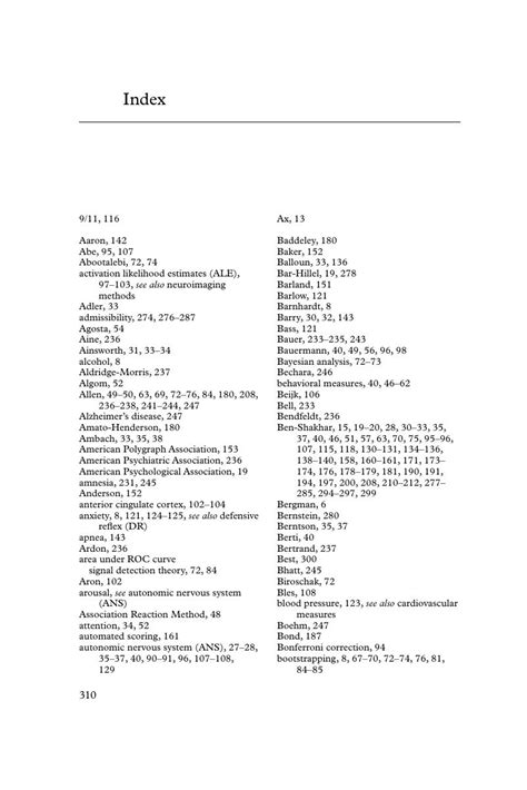 index memory detection