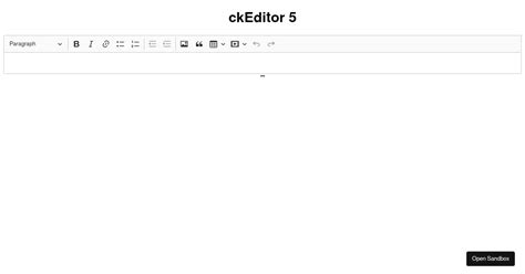 Ckeditor5 Codesandbox