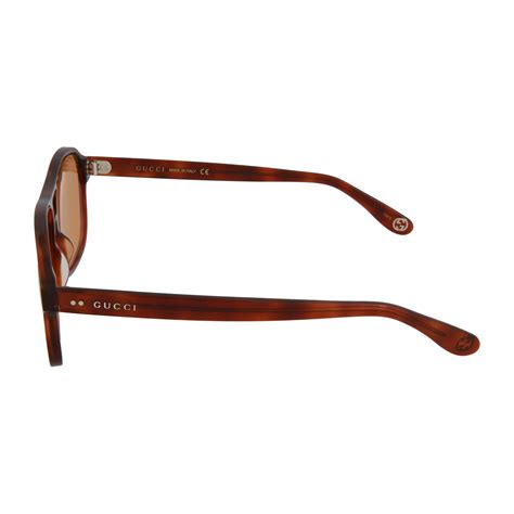 Mens Square Sunglasses Havana Orange Gucci Touch Of Modern
