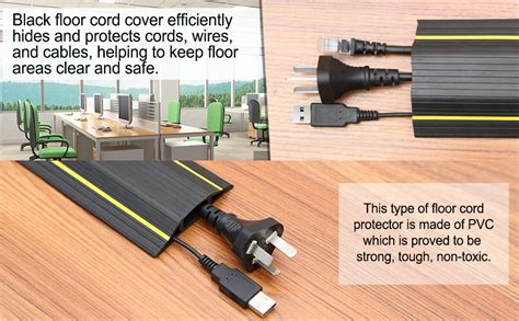 Agptek 305m Canaleta Pasacables De Suelo 83mm Anch17mm Alt