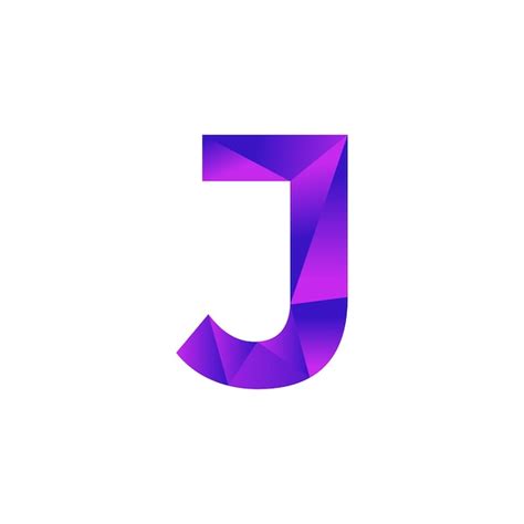 Premium Vector Initial Letter J Low Poly Overlay Logo Design Template