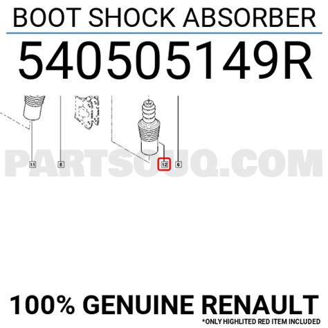 BOOT SHOCK ABSORBER 540505149R | Renault Parts | PartSouq