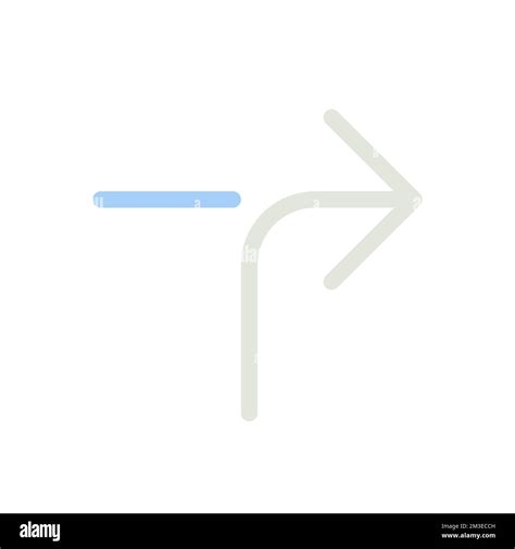 Right Horizontal Alignment Sign Flat Color Ui Icon Stock Vector Image