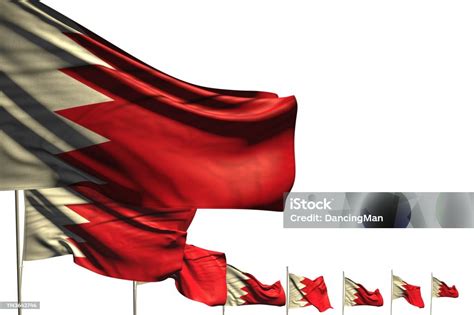 좋은 많은 바레인 플래그 텍스트에 대 한 공간을 가진 흰색 절연 대각선 배치어떤 잔치 국기 3d 그림 0명에 대한 스톡 사진 및 기타 이미지 Istock
