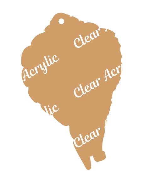 Seashell Clear Acrylic Blank Moxie Vinyls
