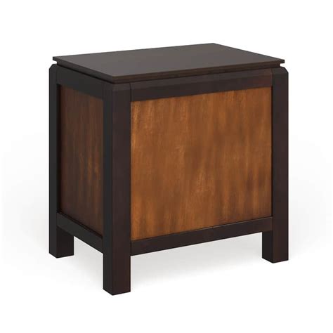 Poa Transitional Walnut Solid Wood 2 Drawer Nightstand By Furniture Of
