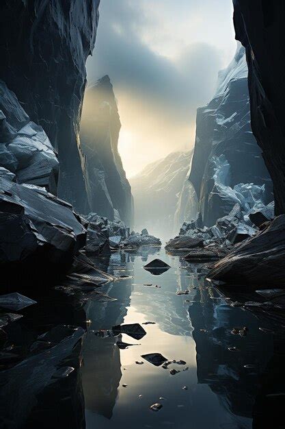 Premium Ai Image Ice Berg Dramatic Focus