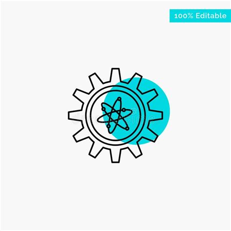 Experiment Gear Setting Lab Turquoise Highlight Circle Point Vector