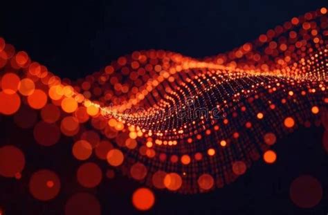 A Dynamic Array Of Luminous Orange Particles Form Soft Undulating