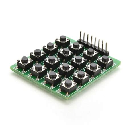 4×4 Matrix 16 Keypad Keyboard Module 16 Button Mcu Green Indian Hobby