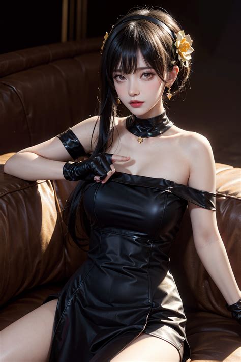 Ai로 이미지 생성한 일본 애니매이션 스파이 패밀리 요르 포저 반실사풍 1