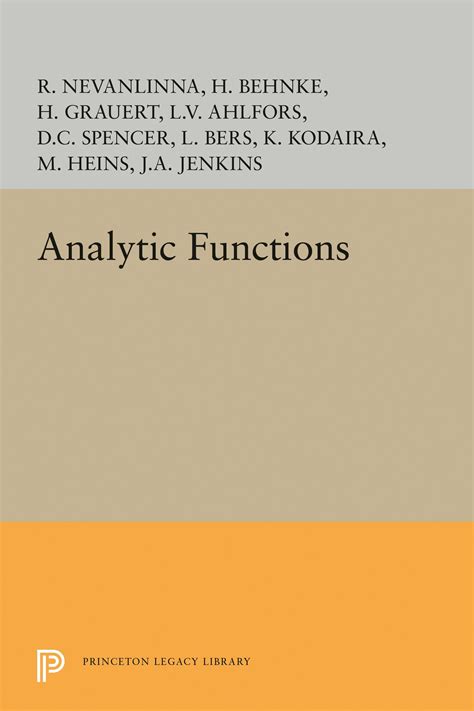 Analytic Functions Princeton University Press