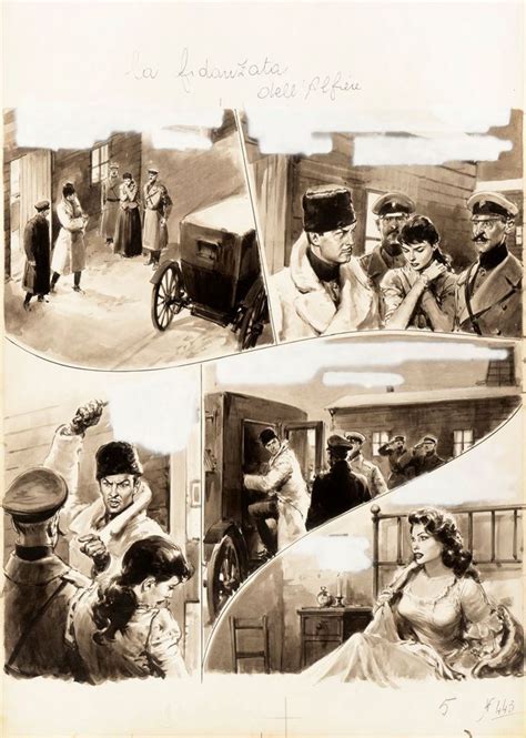 Walter Molino La Fidanzata Dellalfiere 1954 Original Comic Arts
