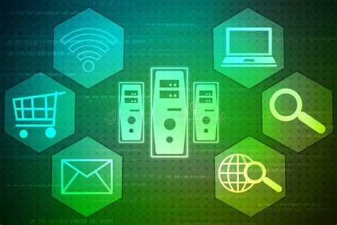 Internet Binary Data Code Computing Or Transmission Processinternet Data Transmission Stock