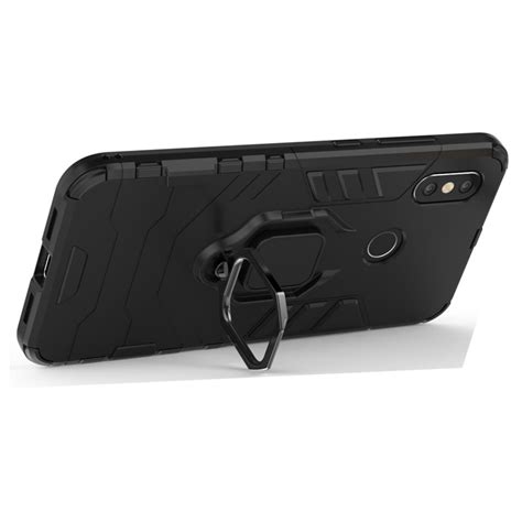 Противоударный чехол с кольцом Panther Case для Xiaomi Mi 8 (черный ...