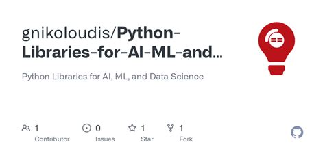 Github Gnikoloudis Python Libraries For Ai Ml And Data Science Python Libraries For Ai Ml