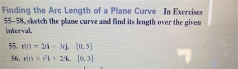 solved finding the arc length of a plane curve in exercises
