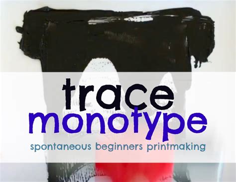 How To Make A Trace Monotype Print At Home Beginners Printmaking