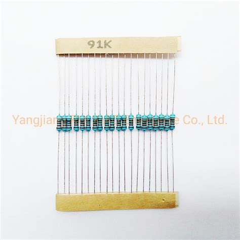 0 25w Metal Film Resistor Five Color Ring Resistor 1 Accuracy Fixed