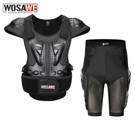 Wosawe Motocross Armor Vest Atv Motorcycle Racing Gear Hip Impact Pads